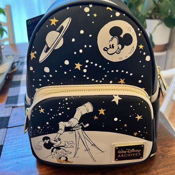 Disney | Bags | Vintage Disney Black And White Mini Backpack Celestial ...